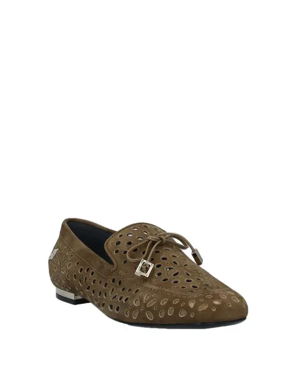 ROGER VIVIER Military Leather Loafers - Military Green
