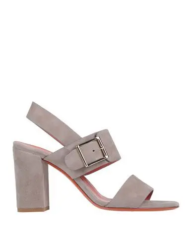 Santoni Leather Slingback Sandals - Dove Grey