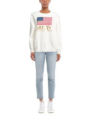 AUTRY Cotton Fleece Sweatshirt - White