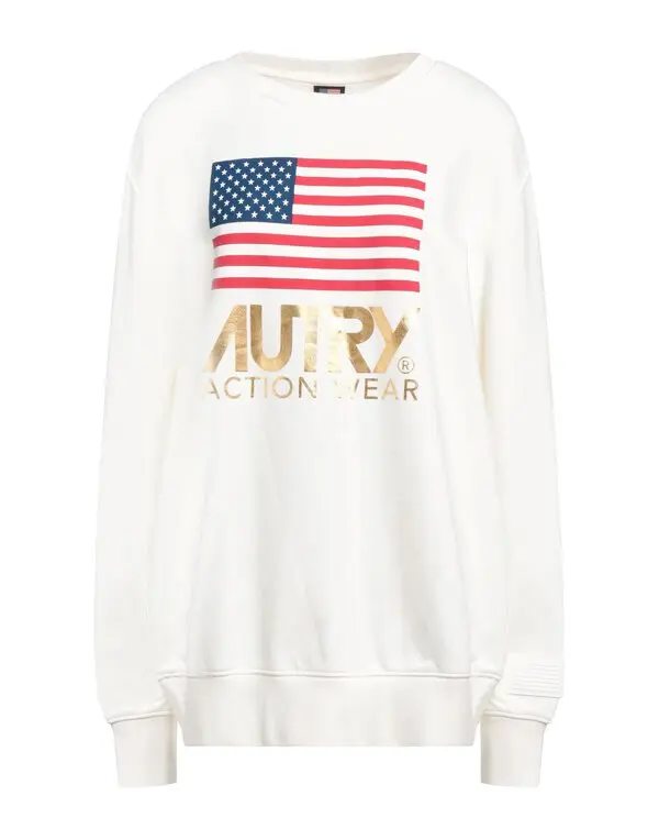 AUTRY Cotton Fleece Sweatshirt - White