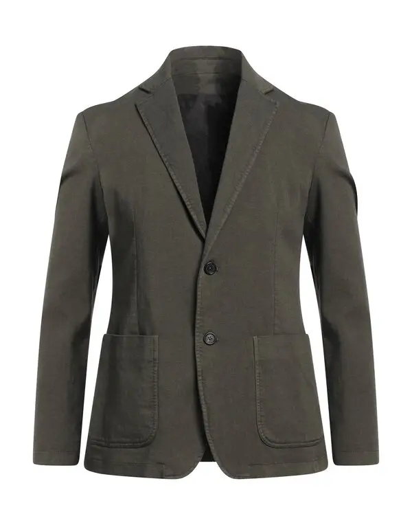 DONDUP Blazer In Linen, Lyocell, And Elastane - Green