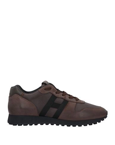 Hogan Midnight Leather And Textile Low Top Sneakers - Brown