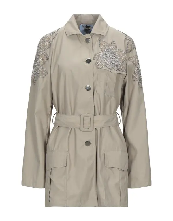 Blumarine Belted Twill Trench Coat