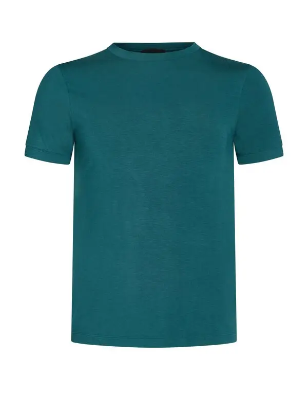 Giorgio Armani T-shirt Deep Teal Size Viscose, Elastane
