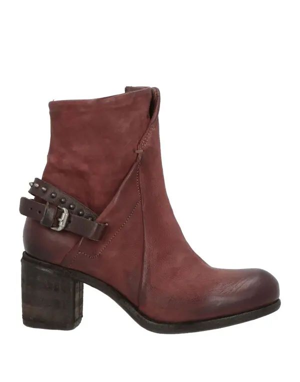 A.S.98 A. S.98 Ankle Boots Burgundy Size Soft Leather