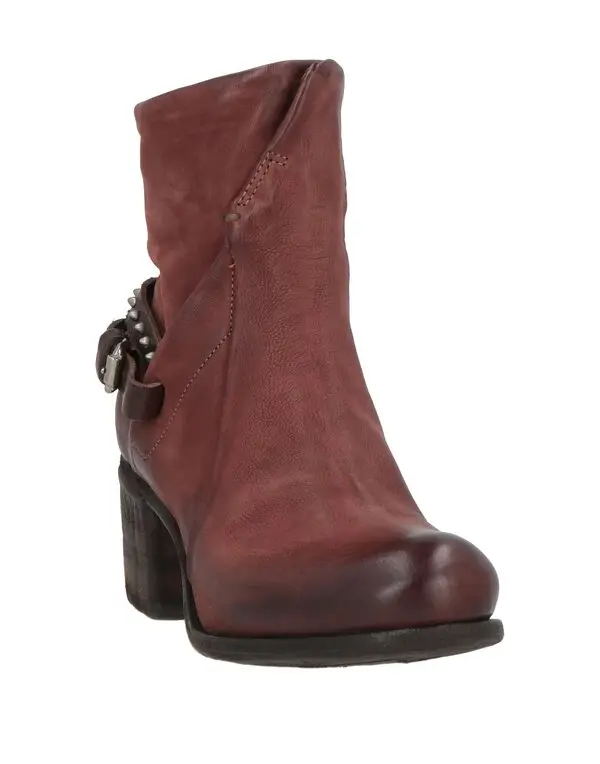 A.S.98 A. S.98 Ankle Boots Burgundy Size Soft Leather