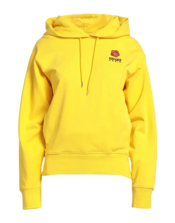 Kenzo Cotton French Terry Embroidered Hoodie - Yellow