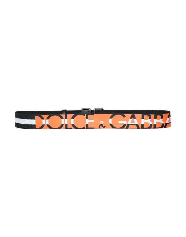 Dolce & Gabbana Nylon And Calfskin Belt - Orange
