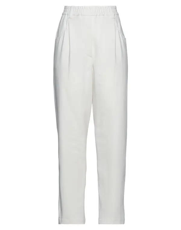 Brunello Cucinelli Tapered Jersey Pants - Ivory
