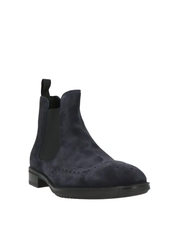 DOUCAL'S Soft Leather Ankle Boots - Navy
