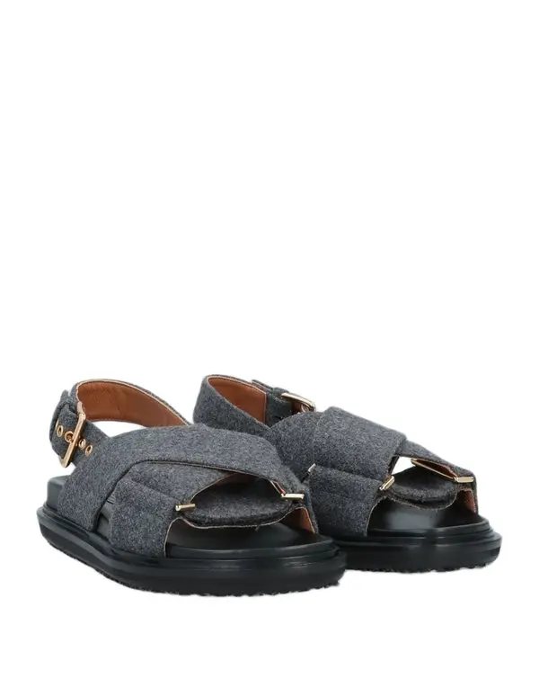 Marni Flannel Sandals - Grey