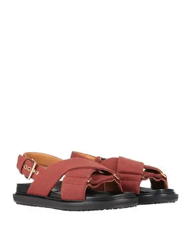 Marni Flannel Sandals - Red