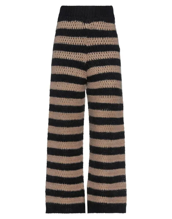 Red Valentino Striped Knit Pants - Beige