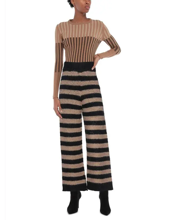 Red Valentino Striped Knit Pants - Beige