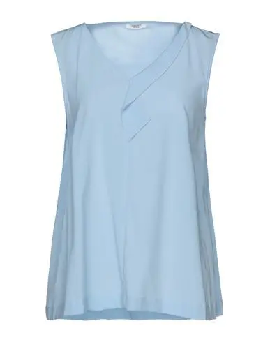 Peserico Sleeveless Top With Metal Appliqués - Sky Blue