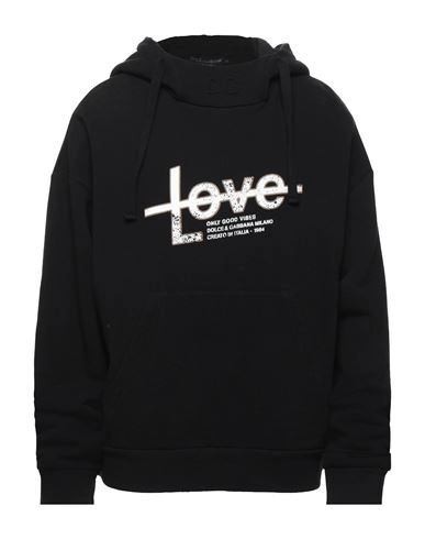 Dolce & Gabbana Fleece Logo Hoodie - Black