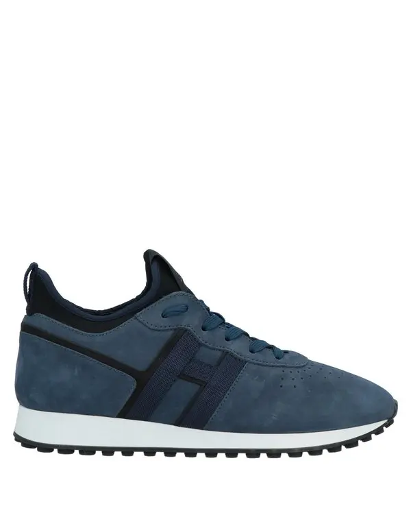 Hogan Soft Leather And Textile Sneakers - Blue