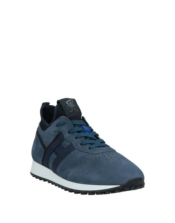 Hogan Soft Leather And Textile Sneakers - Blue