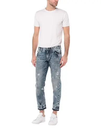 Dolce & Gabbana Cotton-blend Straight-leg Jeans