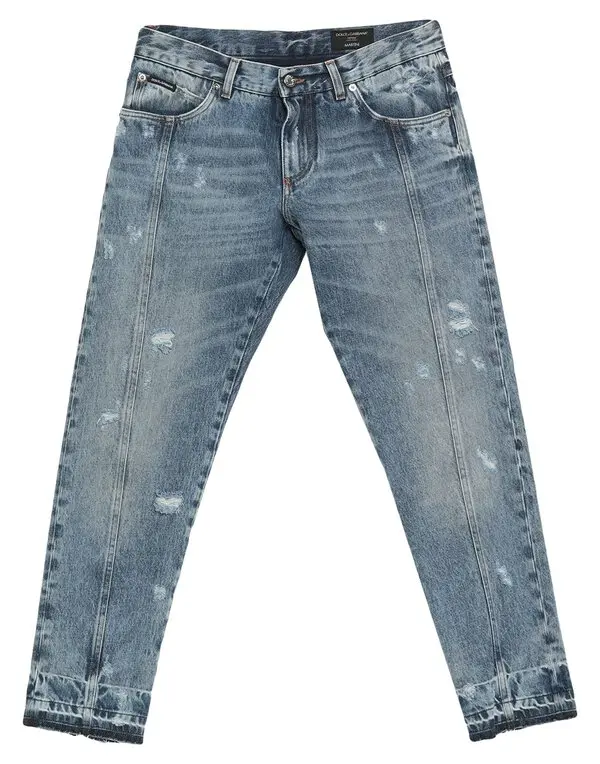 Dolce & Gabbana Cotton-blend Straight-leg Jeans