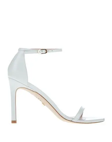 STUART WEITZMAN Calfskin Sandals - White