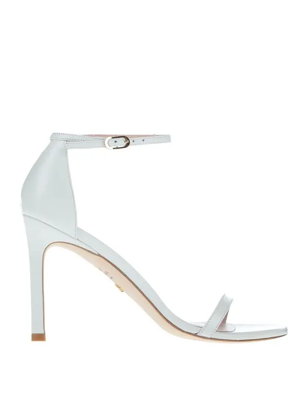 STUART WEITZMAN Calfskin Sandals - White