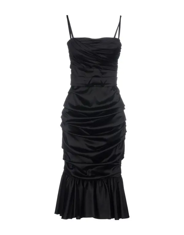Dolce & Gabbana Maxi Dress Size Silk, Elastane - Black