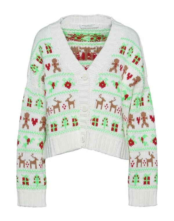 Philosophy Di Lorenzo Serafini Jacquard Knit Cardigan