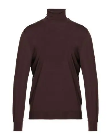 DRUMOHR Turtleneck Super 140s Wool Sweater - Brown
