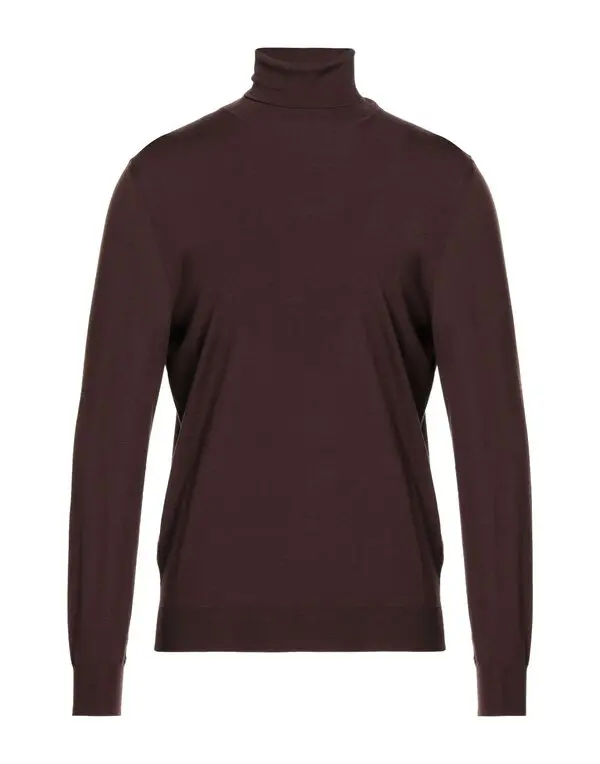 DRUMOHR Turtleneck Super 140s Wool Sweater - Brown