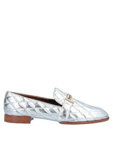 TOD'S Soft Leather Loafers - Silver