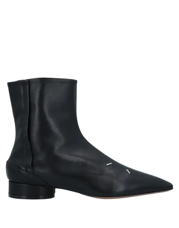 MAISON MARGIELA Soft Leather Ankle Boots - Black