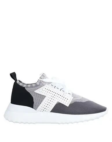 TOD'S Sneakers In Leather And Textile Fibers - Lead