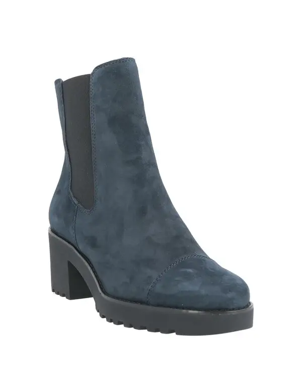 Hogan Leather And Textile Fiber Ankle Boots - Blue