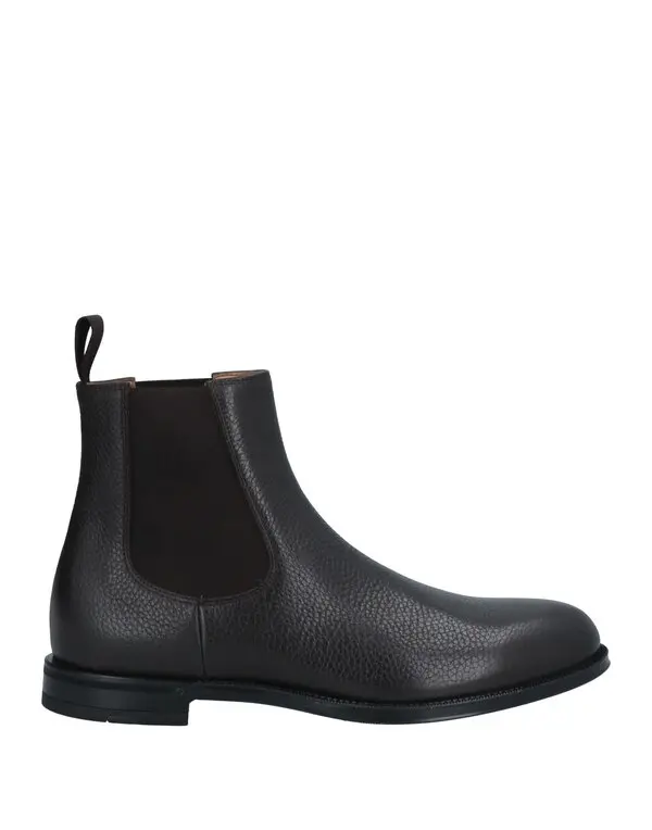 DOUCAL'S Pebbled Leather Chelsea Boots - Brown