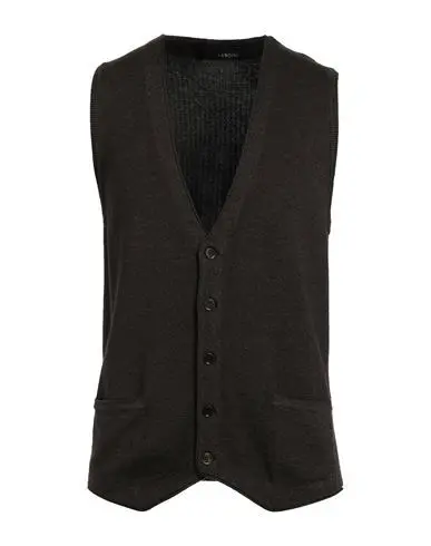 LARDINI Wool Cardigan - Dark Brown