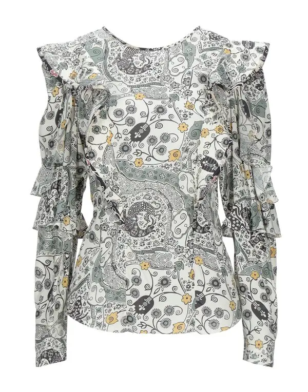 MARANT ETOILE Floral Print Top - White