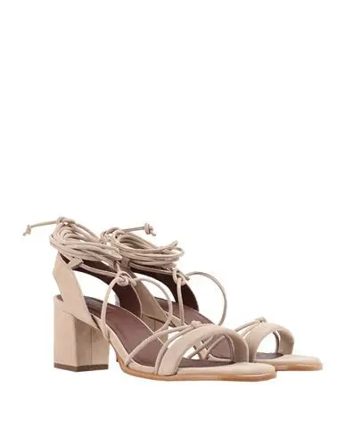 ALOHAS Sandals With Ankle Ties - Beige