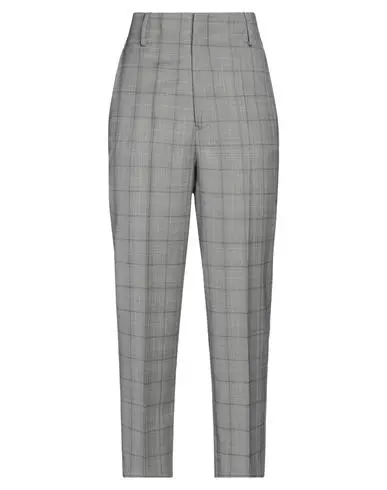 Erika Cavallini Glen Plaid Virgin Wool Pants - Grey