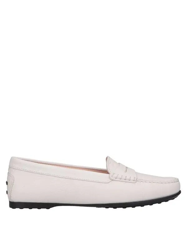 TOD'S Leather Loafers - White