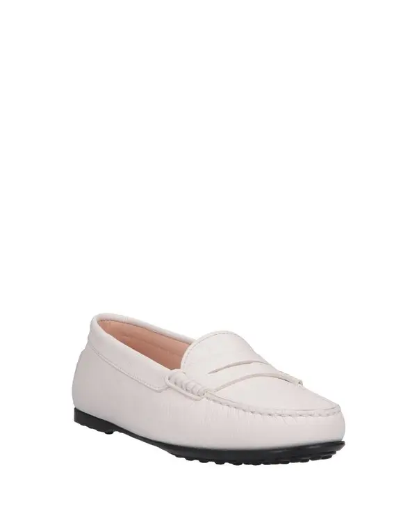 TOD'S Leather Loafers - White