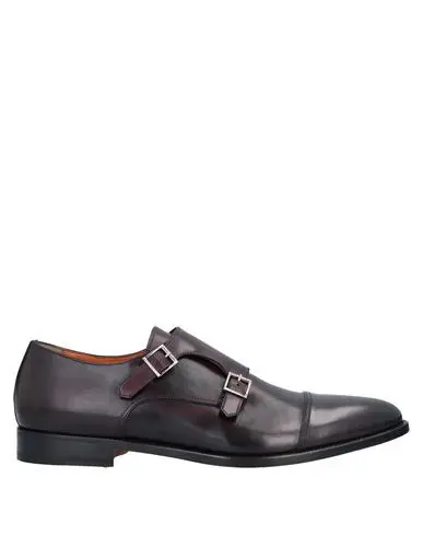 Santoni Dark Soft Leather Loafers - Brown