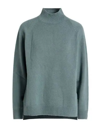 Peserico Turtleneck Virgin Wool Blend Top - Blue