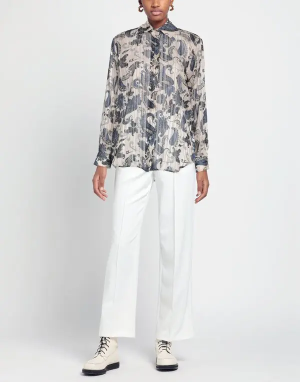 Brian Dales Paisley Print Crepe Shirt