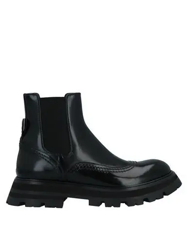 Alexander McQueen Ankle Boots In Soft Leather