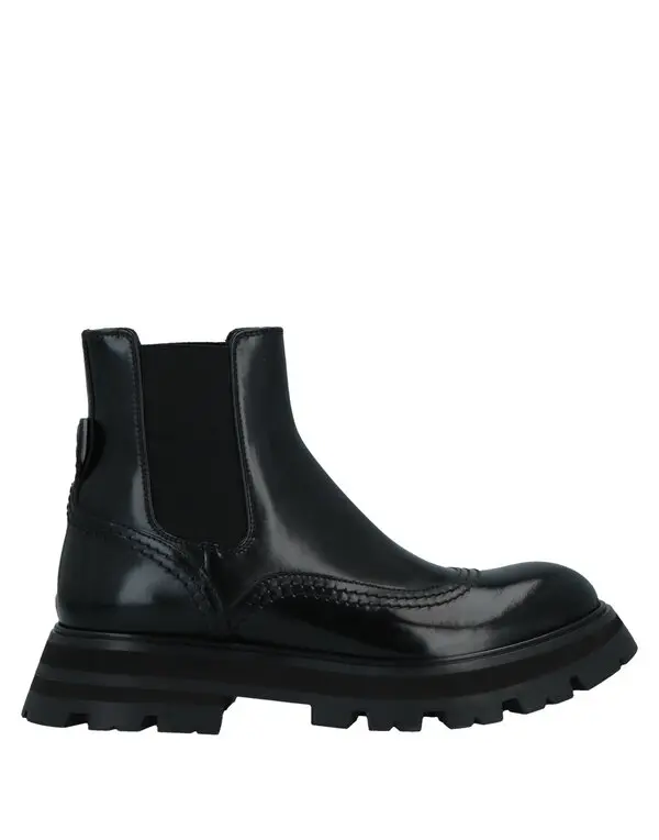 Alexander McQueen Ankle Boots In Soft Leather