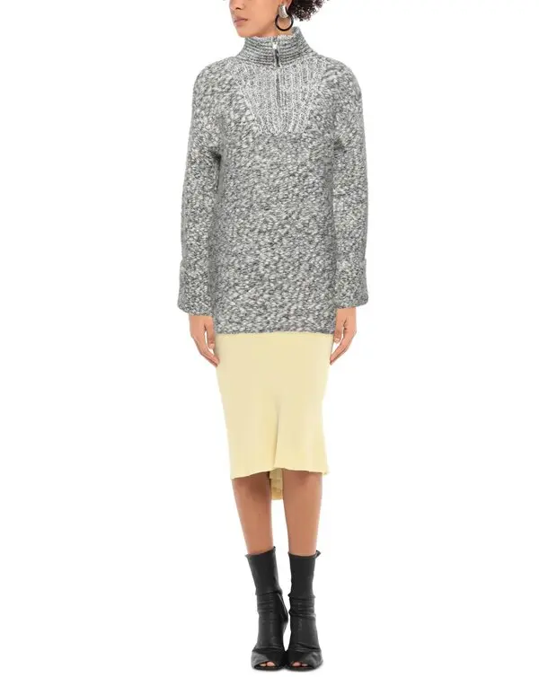 GANNI Turtleneck Two-tone Knit Top