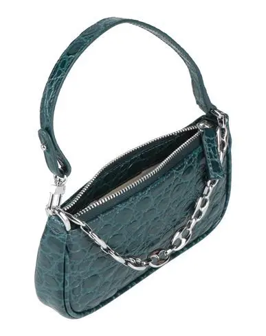 By Far Cow Leather Baguette Bag - Green
