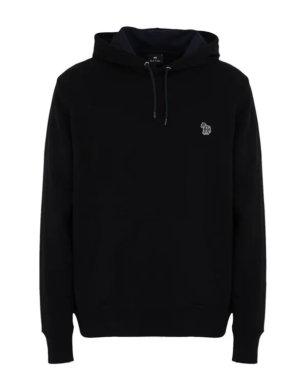 Paul Smith Regular Fit Organic Cotton Hoodie - Black