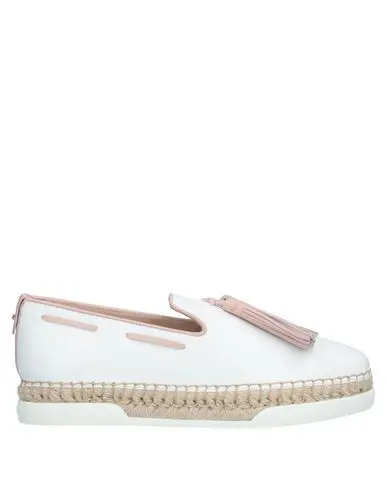 TOD'S Calfskin Espadrilles With Tassels - White